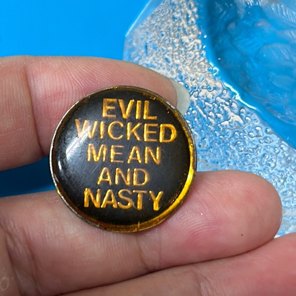 Vintage | Jewelry | Vtg Evil Wicked Mean And Nasty Lapel Pin | Poshmark